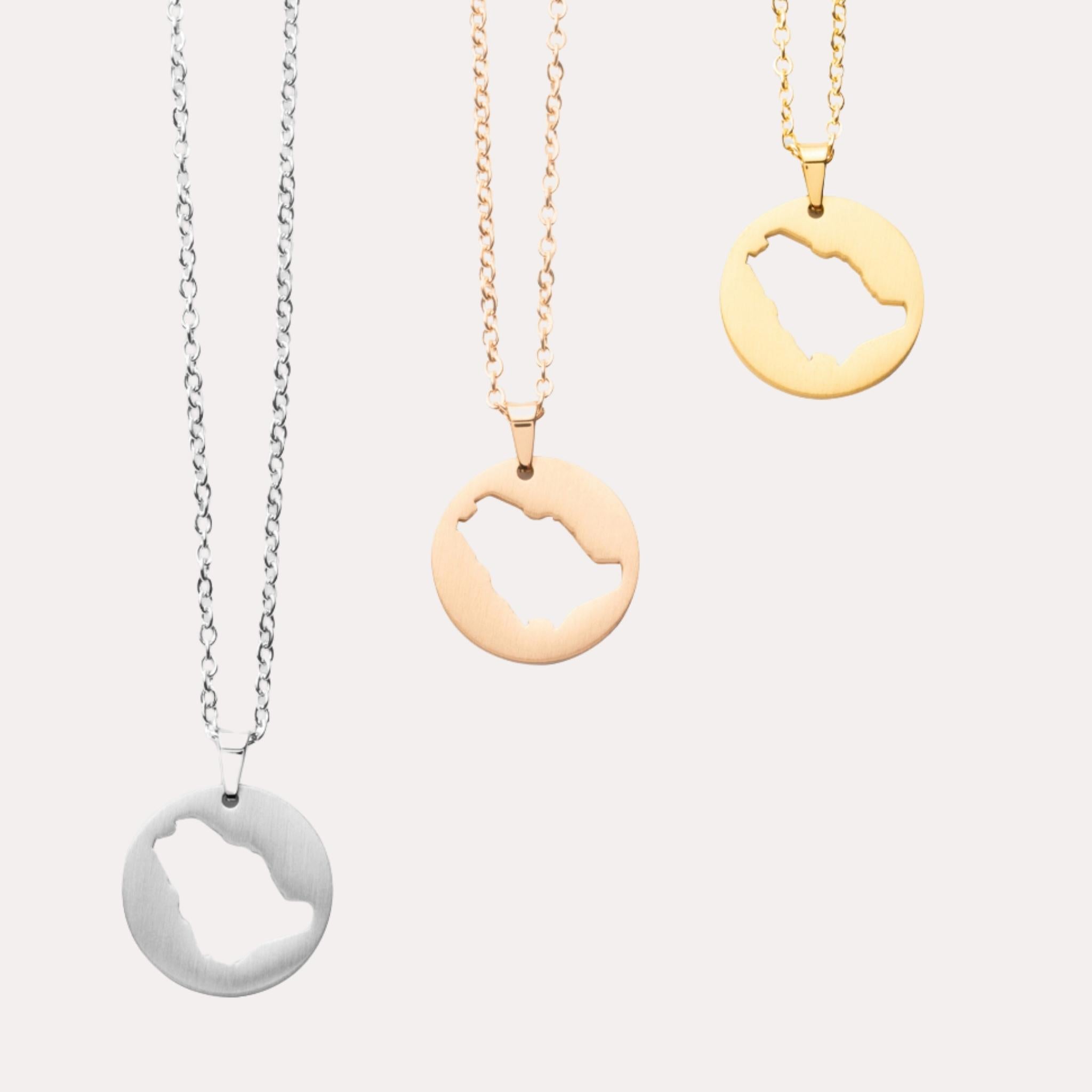 Saudi Arabia Map Necklace – ZUDO